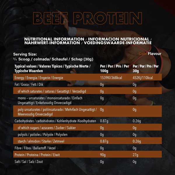 NXT Nutrition - Beef Whey Protein Isolate Cola Flavour – Muscle Mass ...